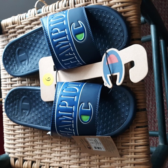 Champion | Shoes | Nwt Champion Mens Slides Sandals Superslide Varsity ...